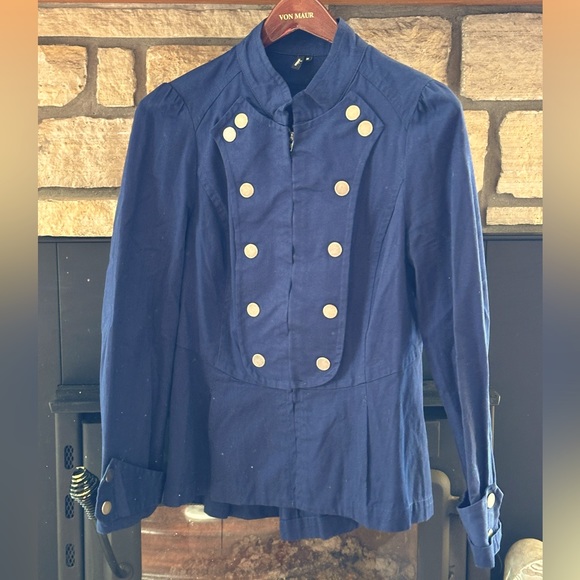 ambition | Jackets & Coats | Ambition Navy Blue Military Style Jacket ...